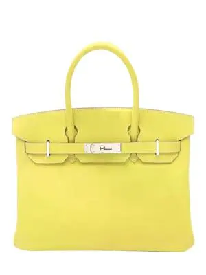 Hermès 2011 30 Birkin Leather Tote Bag Yellow