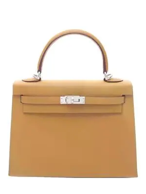 Hermès 2023 Birkin 25 Textured Leather Tote - Neutrals