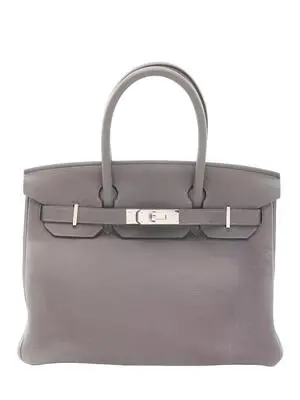 Hermès 2020 30 Birkin Leather Tote - Grey
