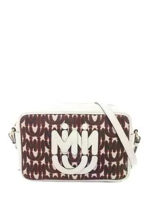 Miu Miu 2000s Logo Jacquard Shoulder Bag - White