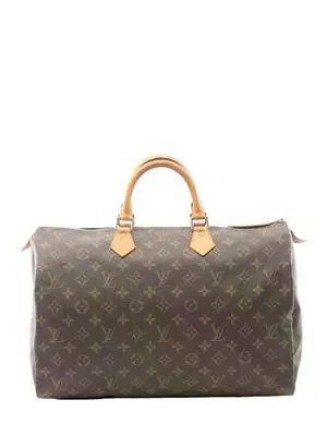 LOUIS VUITTON 1993 Speedy 40 Monogram Tote Bag - Brown