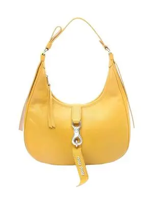Miu Miu 2000s Leather Shoulder Bag - Yellow