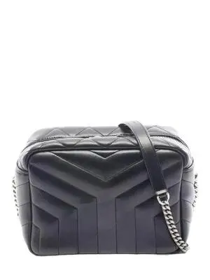 Saint Laurent 2010s Lulu Leather Crossbody Bag - Black