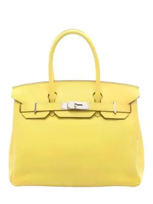 Hermès 2019 Birkin 30 Leather Tote Bag - Yellow