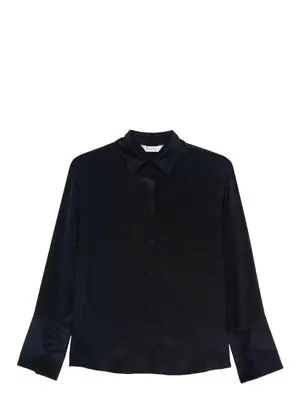 Max Mara Buttoned Silk Blouse - Blue