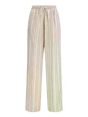 UMIT BENAN Michelle Striped Trousers - Neutrals