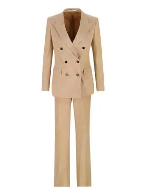 Tagliatore Double-breasted Striped Suit - Neutrals