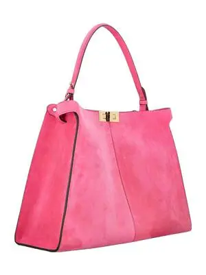 Fendi Large Way Lock-Detail Tote Pink