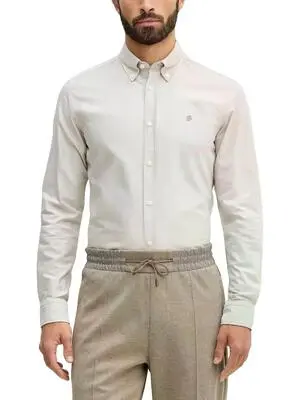 BOSS Buttoned Logo Shirt - Neutrals