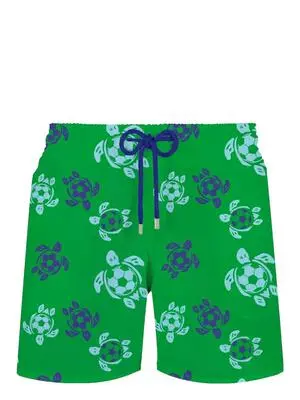 Vilebrequin Turtle-print Swim Shorts - Green