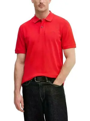 BOSS Button Polo Shirt - Red