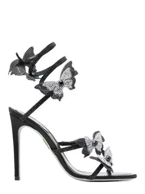 Rene Caovilla Butterfly-embellished Sandals - Black