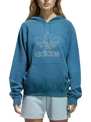 Adidas Logo-print Hoodie - Blue