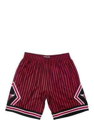 Mitchell & Ness Nba Striped Swingman Shorts - Red