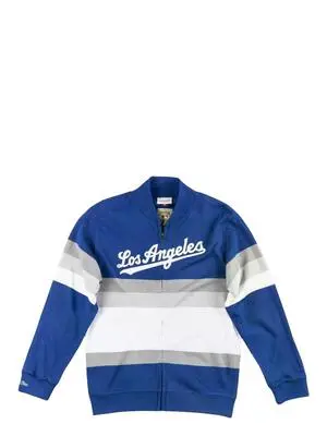 Mitchell & Ness Mlb Los Angeles Dodgers Full-zip Sweater - Blue