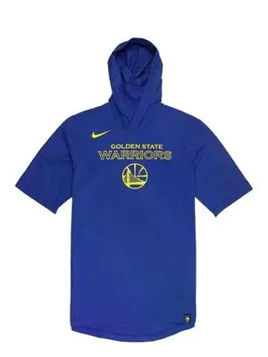 Nike Nba Golden State Warriors Short-sleeve Hooded T-shirt - Blue