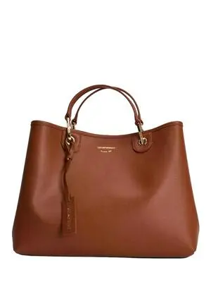 Emporio Armani Tote Bag With Detachable Shoulder Strap - Brown