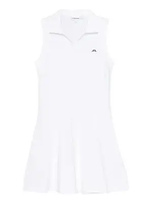 J. Lindeberg Polo-collar A-line Maxi Dress - White
