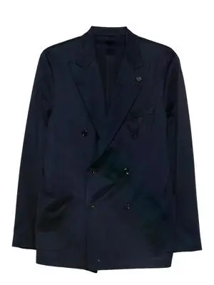 LARDINI Double-breasted Jacket - Blue