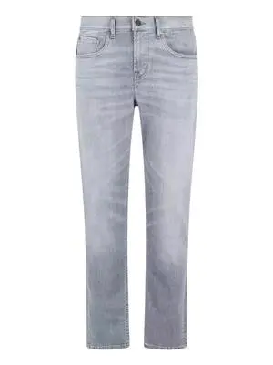 7 For All Mankind Faded Slim-fit Jeans - Grey