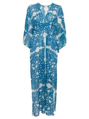 Poupette St Barth Floral-print Beach Maxi Dress - Blue