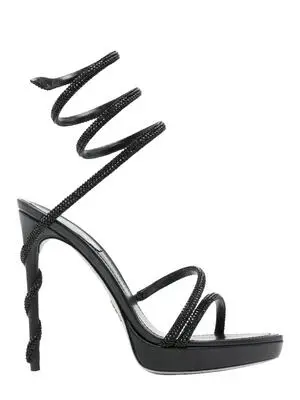 Rene Caovilla Open-toe Platform Sandals - Black