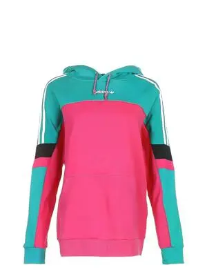 Adidas Colourblock Boyfriend Hoodie - Pink