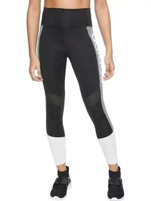 Adidas Colourblock High-rise Leggings - Black