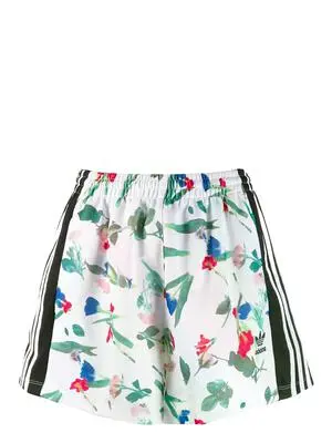 Adidas Floral-print Shorts - White