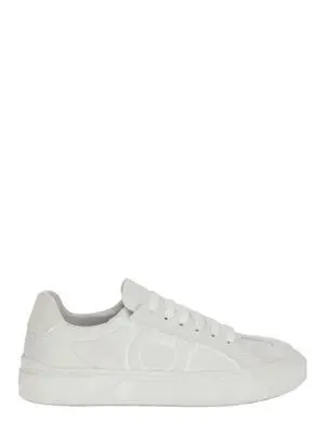 FERRAGAMO Gancini Logo-print Sneakers - White