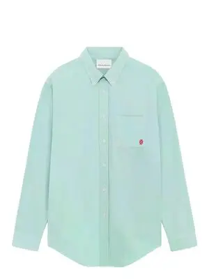 Drole De Monsieur Pocket Embroidered Shirt - Blue