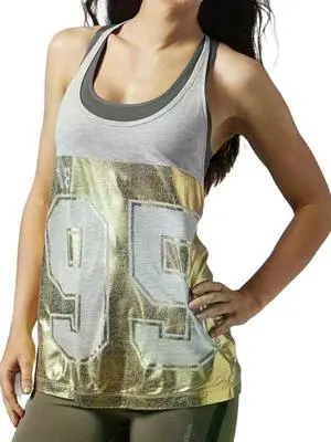 REEBOK Metallic Tank Top - Grey
