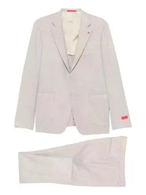 Isaia Button Single-breasted Suit - Neutrals