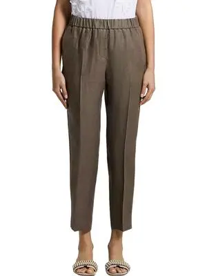 Peserico Elasticated-waist Trousers - Brown