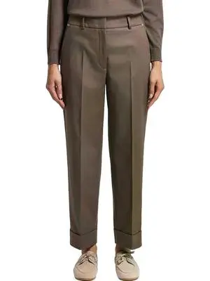 Peserico Pleat-detail Trousers - Brown