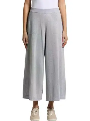 Peserico Wide-leg Cropped Trousers - Grey