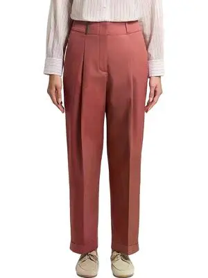 Peserico Pleated Trousers - Red
