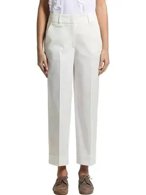 Peserico Cuffed Trousers - White