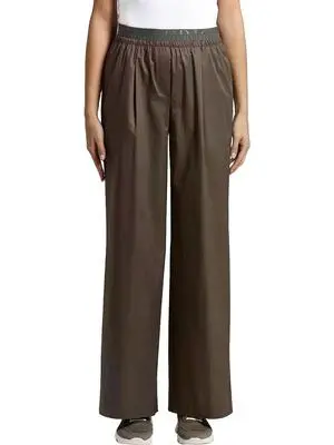 Peserico Wide Leg Trousers - Brown