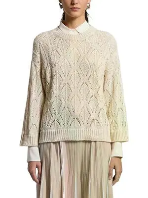 Peserico Openwork Sweater - Neutrals