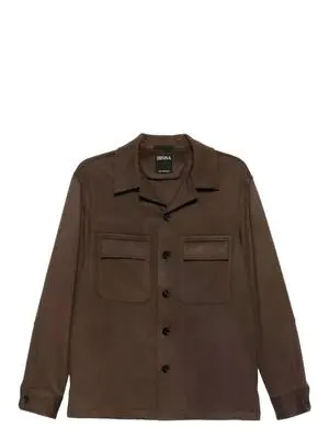 Zegna Button Flap Pocket Shirt - Brown