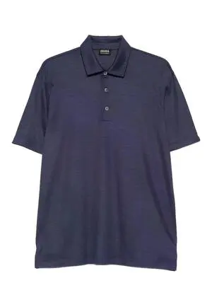 Zegna Button Polo Shirt - Blue