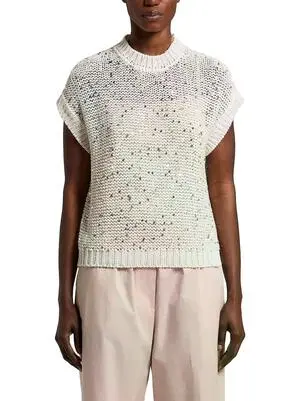 PESERICO Sequined Knitted Top