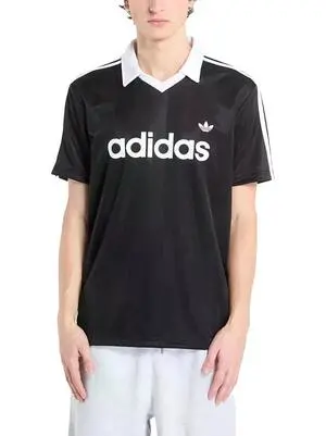 Adidas Archive Collar Engineered Jersey - Black