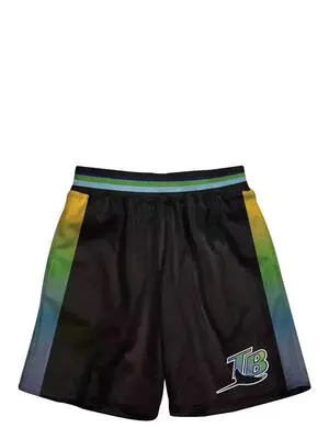 Mitchell & Ness Elasticated-waistband Track Shorts - Black