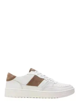 COLLEGIUM Striped Panel Sneakers - White