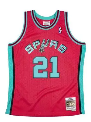 Mitchell & Ness X Nba Tim Duncan 1998 San Antonio Spurs Swingman Vest - Pink