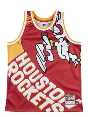 Mitchell & Ness X Nba Houston Rockets Big Face Jersey - Red