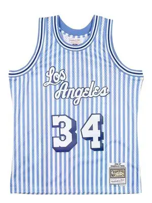 Mitchell & Ness Shaquille O'neal Striped Jersey - White