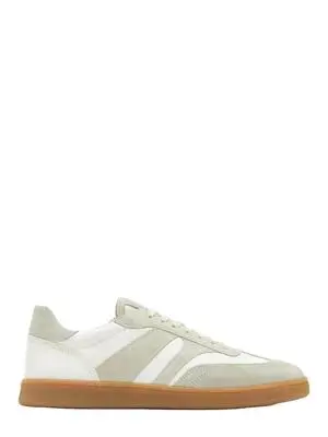 COLLEGIUM Striped Panelled Sneakers - White
